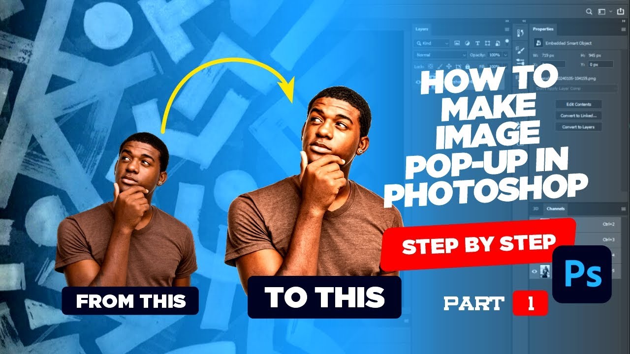 HOW TO MAKE IMAGE POP UP IN PHOTOSHOP PART 1 - YouTube