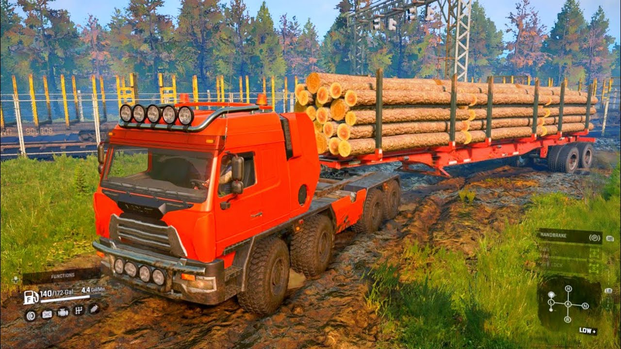 SnowRunner Gameplay | Volat MZKT-75044 Truck Monister Truck Long Lod ...