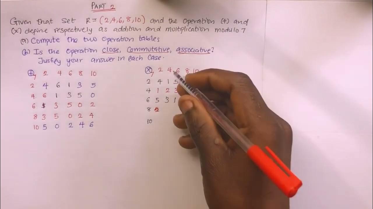 How to attempts a Binary operation question/close /commutative/ associative properties #binary ...