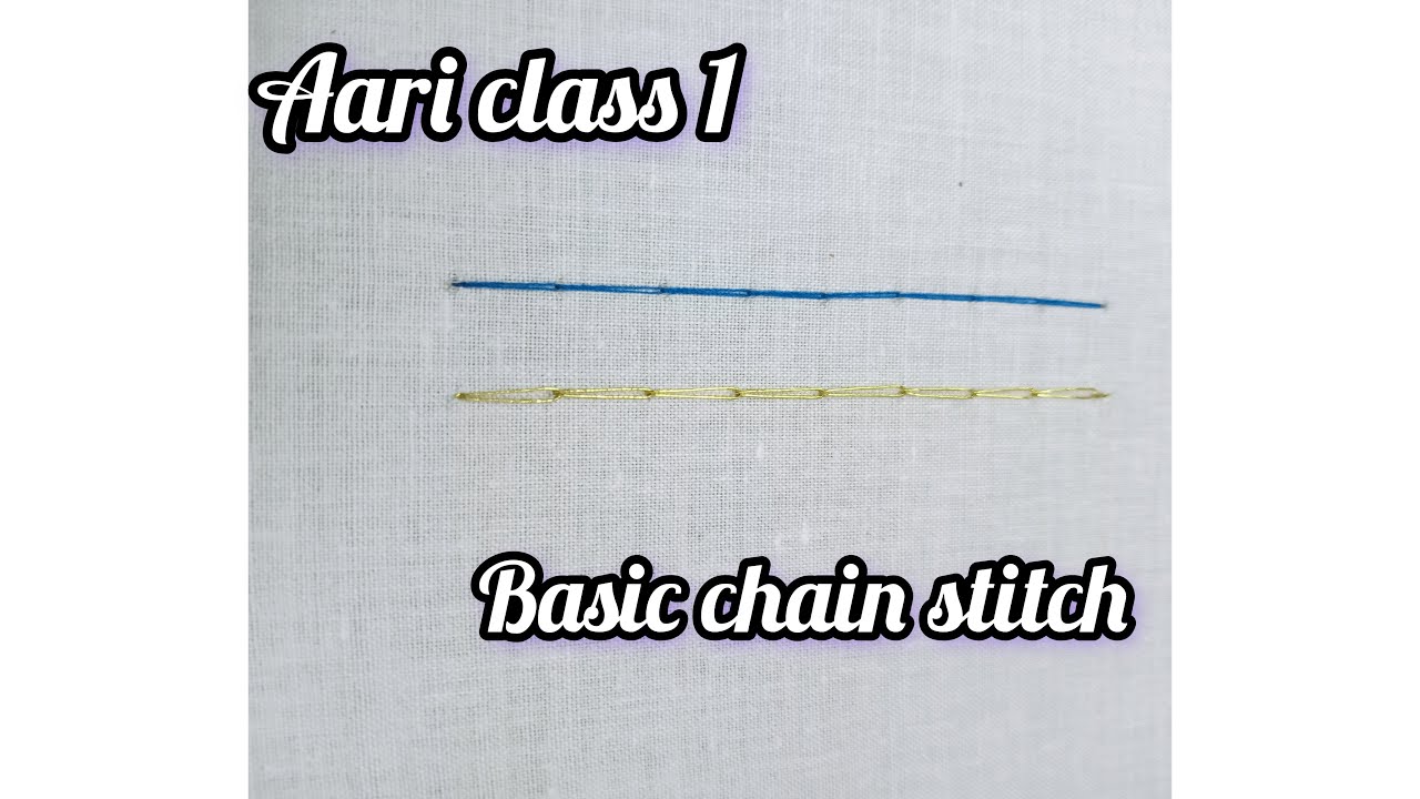 aari work for beginners / aari basic class 1 / aari chain stitch /aari ...
