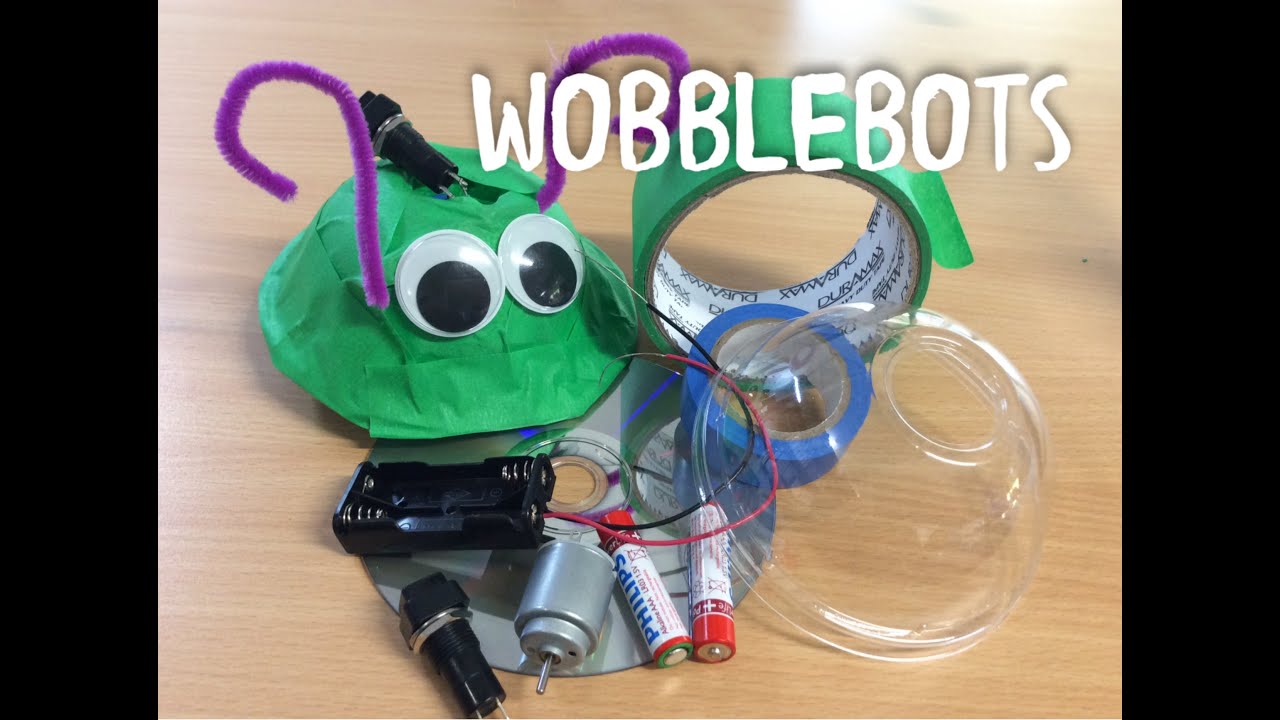 Wobble robots made from recycled materials and electronic gadgets - YouTube