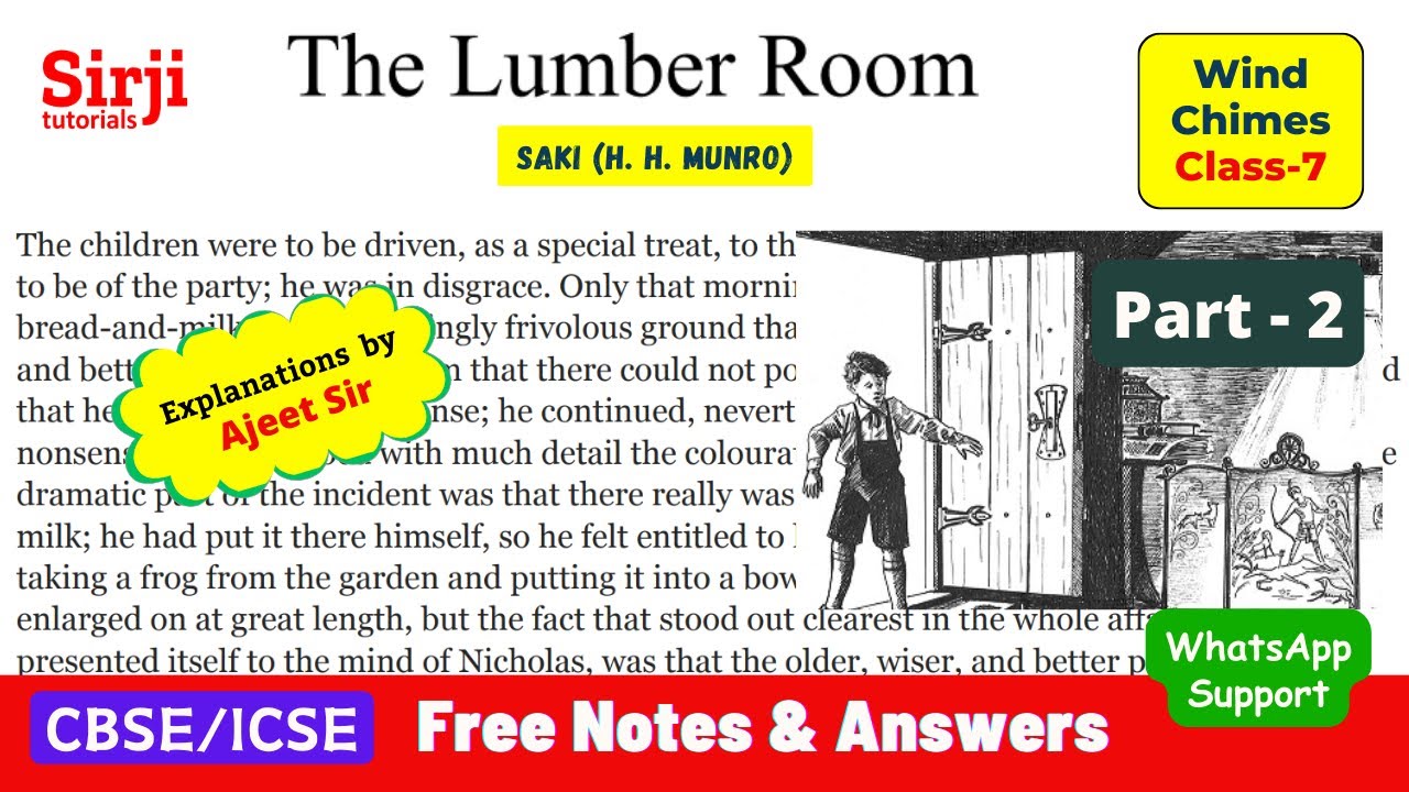 'The Lumber Room' by Saki Part-2 | Hindi Explanation -CBSE, ICSE ...