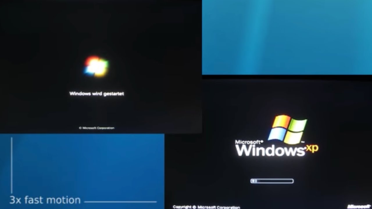 Boot time comparison: Windows 7 vs. Windows XP - Marc.TV - YouTube