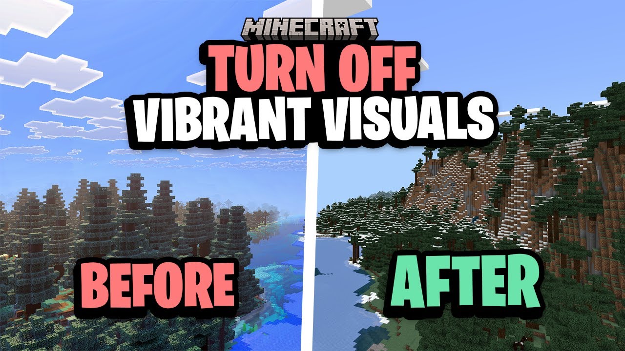 How To TURN OFF Minecraft Vibrant Visuals! - YouTube