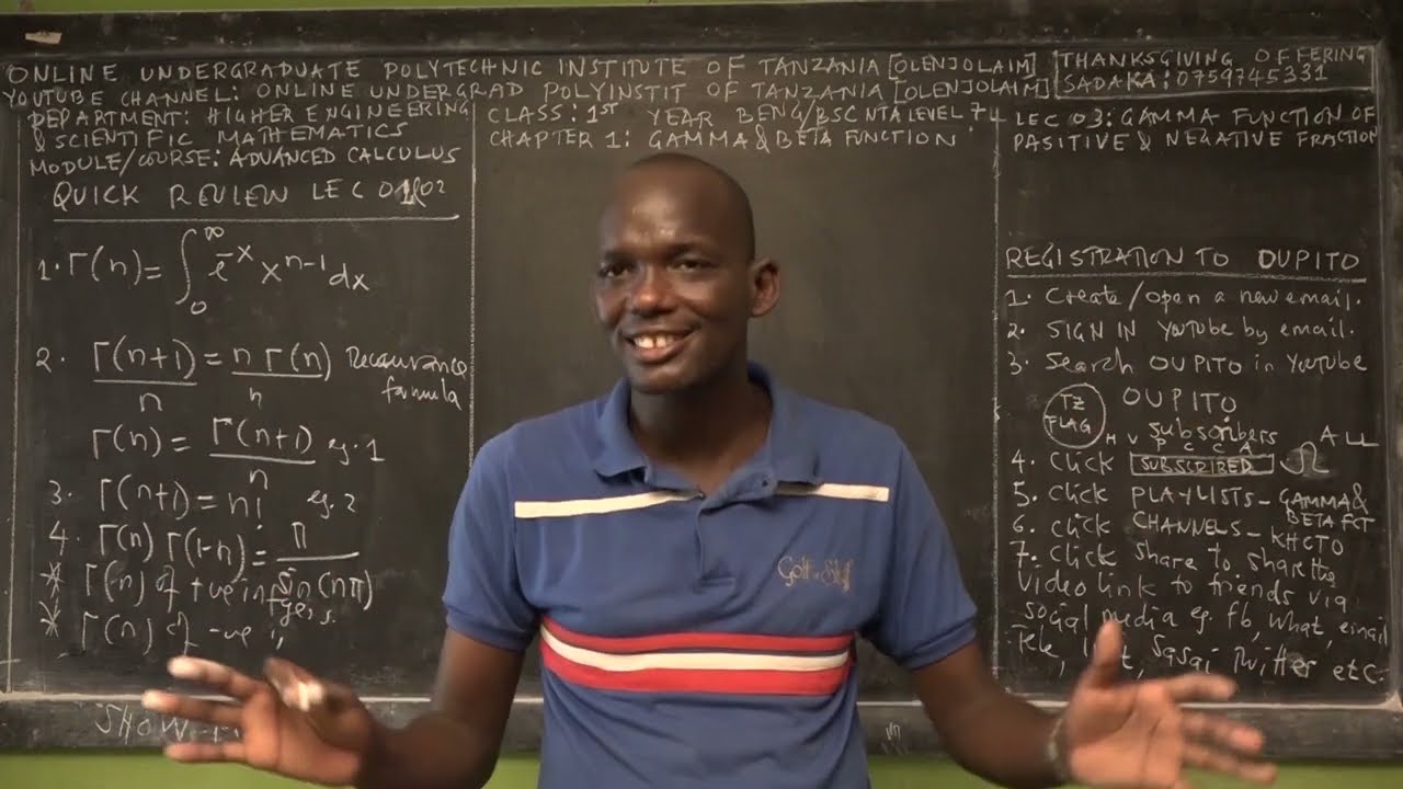 LEC 04 GAMMA FUNCTIONS OF POSITIVE FRACTIONS&NEGATIVE FRACTIONS NTA ...