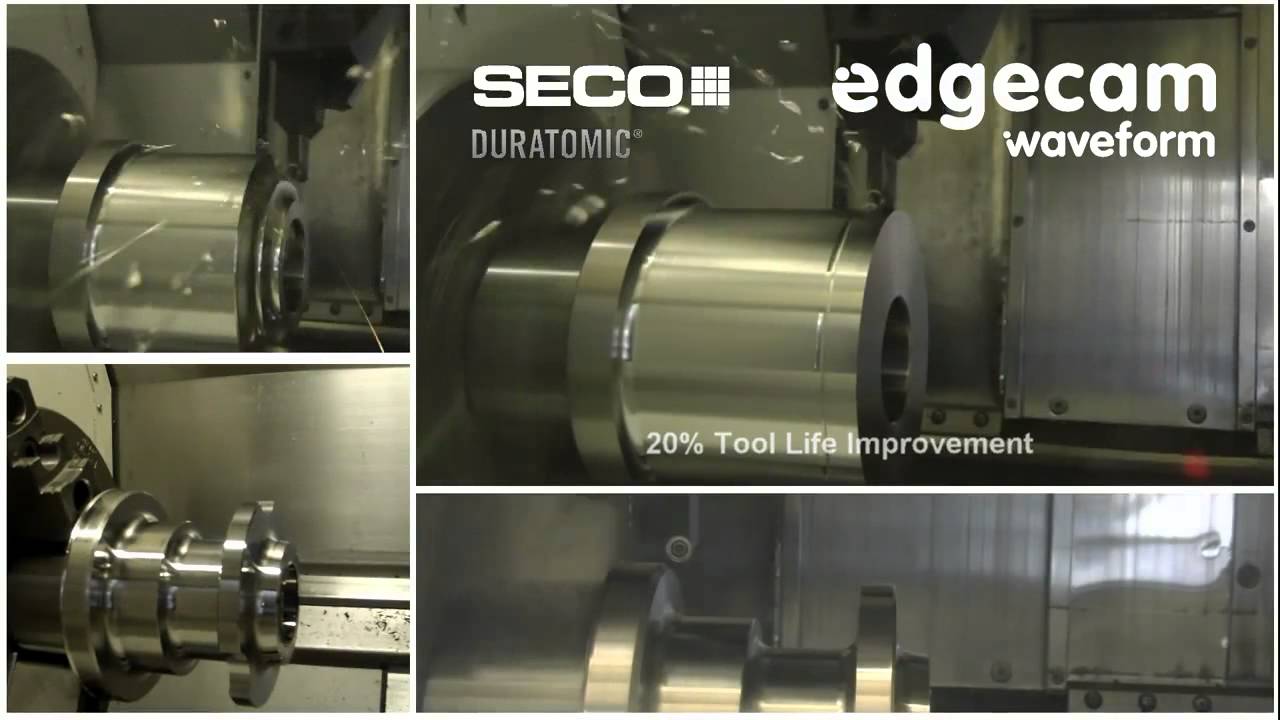Edgecam Seco Waveform Turning - YouTube