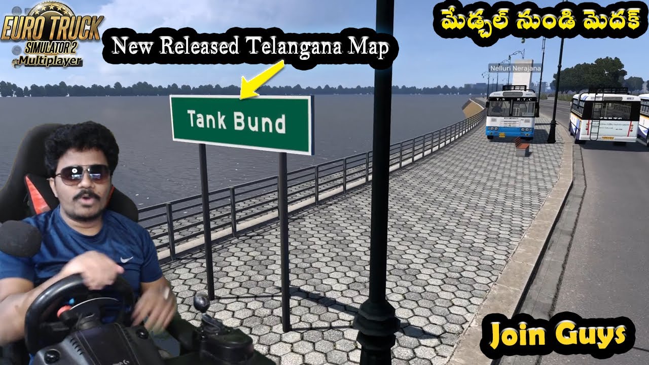New Telangana Map Update TSRTC Buses Indian Traffic | Driving with ...