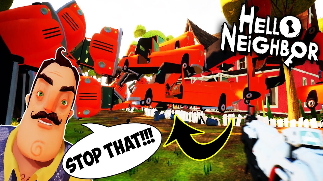 HELLO NEIGHBOR CAR LAUNCHER | Hello Neighbor Mod - YouTube