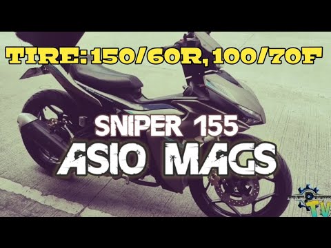 SNIPER 155 | ASIO MAGS | TIRE: 150/60R, 100/70F - YouTube