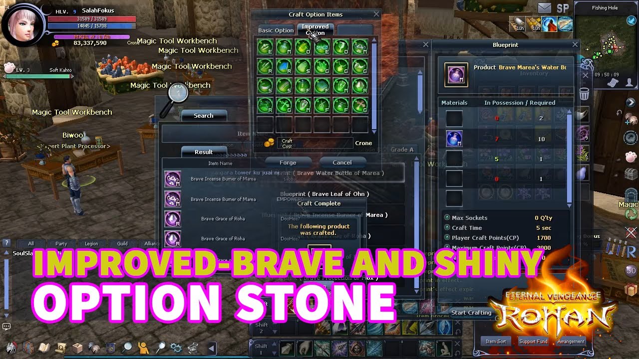 OPTION STONE IMPROVED - BRAVE AND SHINY : OFFICIAL ROHAN ETERNAL ...