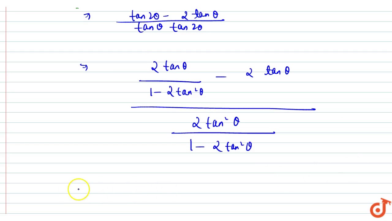  50 Tan 2 Theta Is Equal To Cot Theta 6 294896 Pixtabestpictqepw
