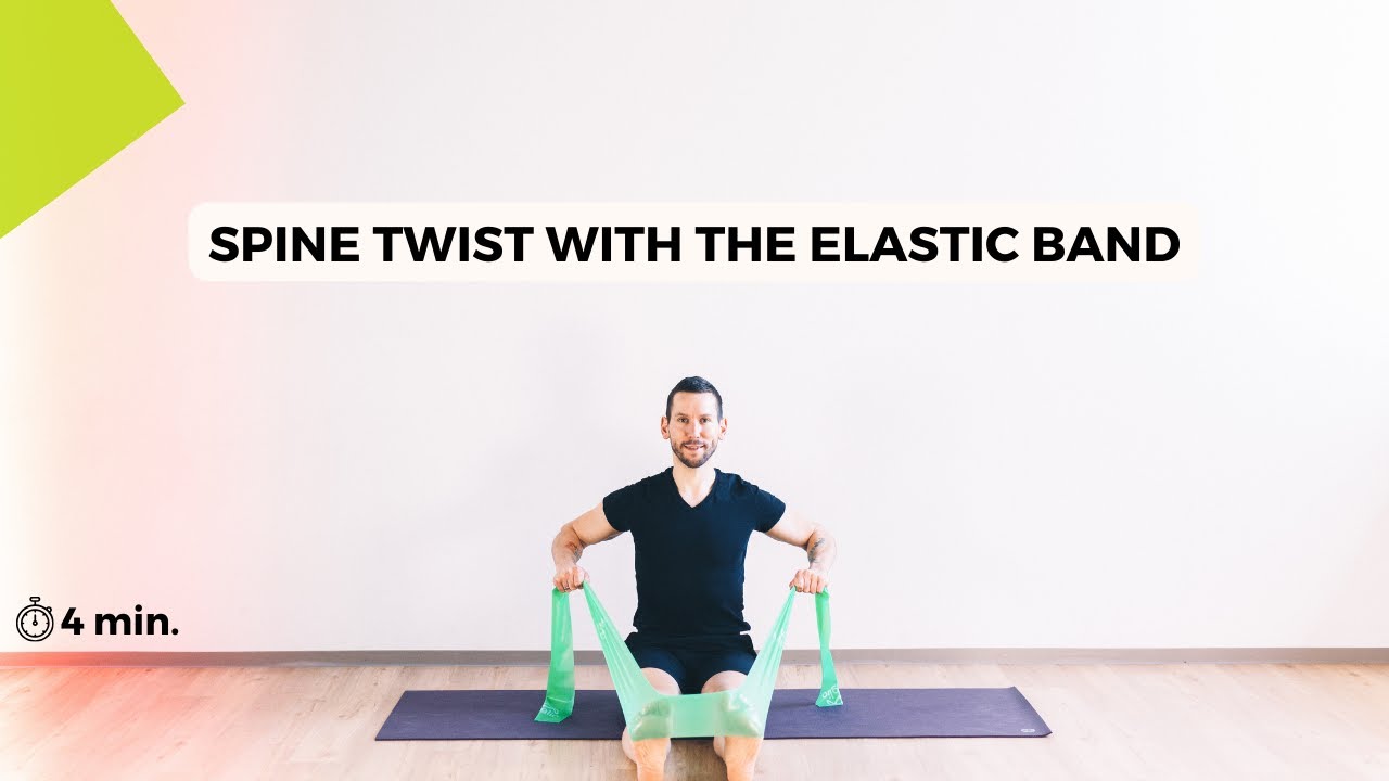 spine twist with the elastic band - YouTube