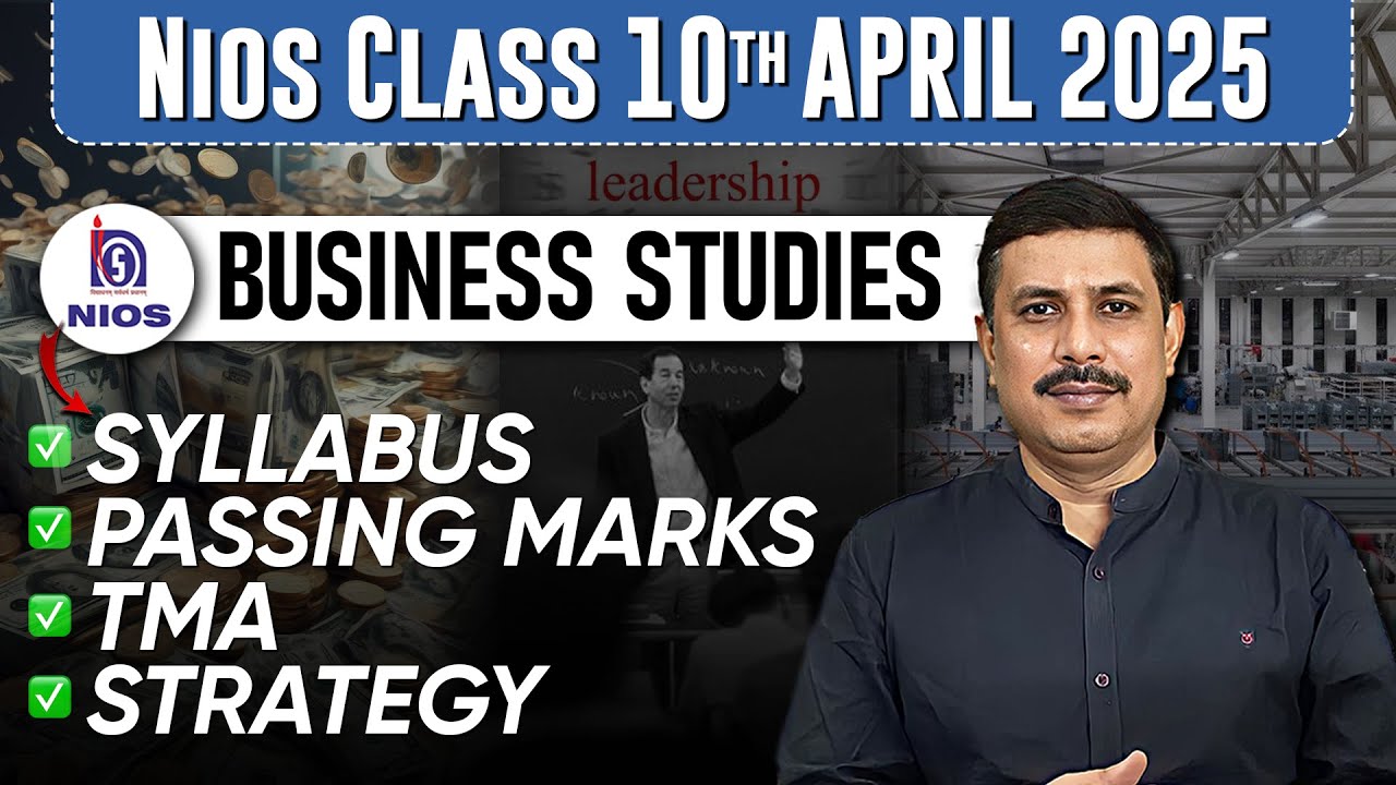 NIOS Class 10 Business Studies Syllabus for April 2025 Public Exam ...
