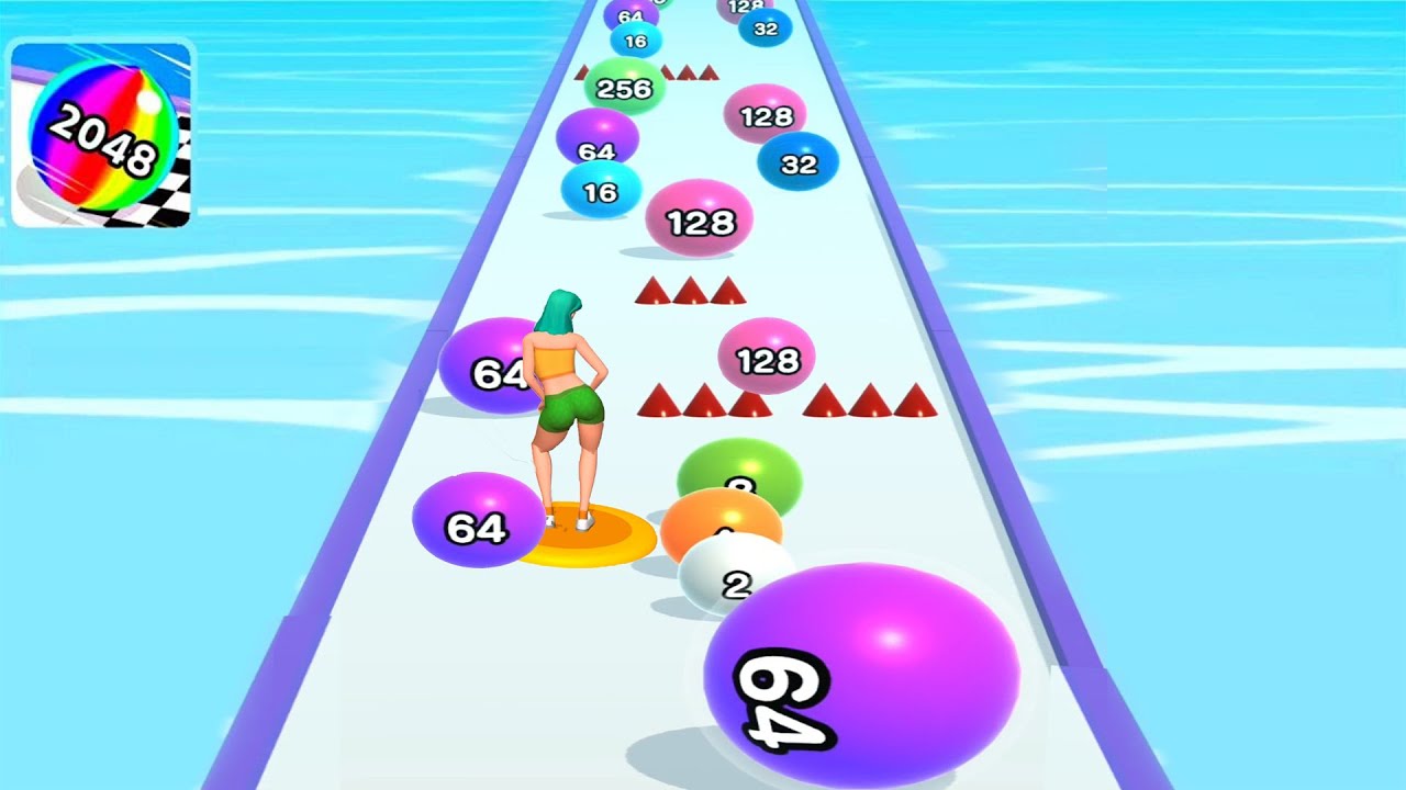 Ball Run 2048 ! Ball Run Game Levels (391-400) Android iOS Gameplay ...