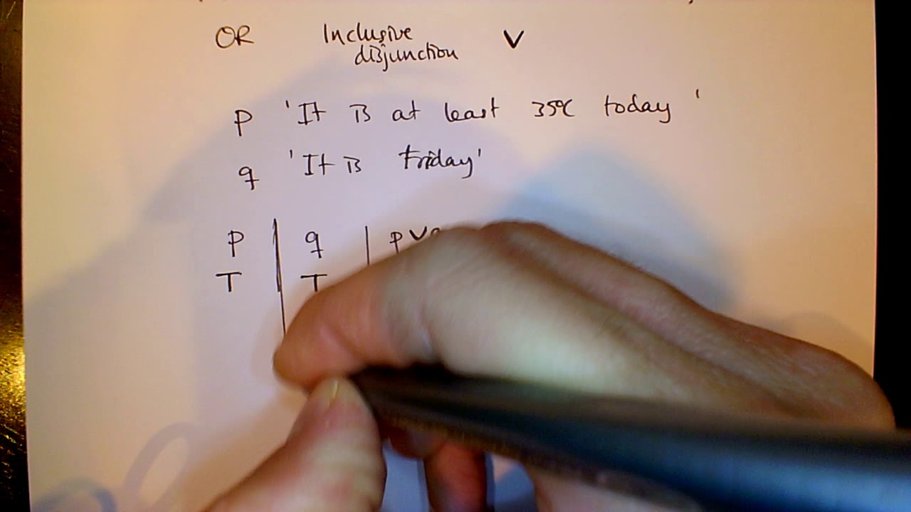 IB Math Studies - Logic - Inclusive disjunction - YouTube