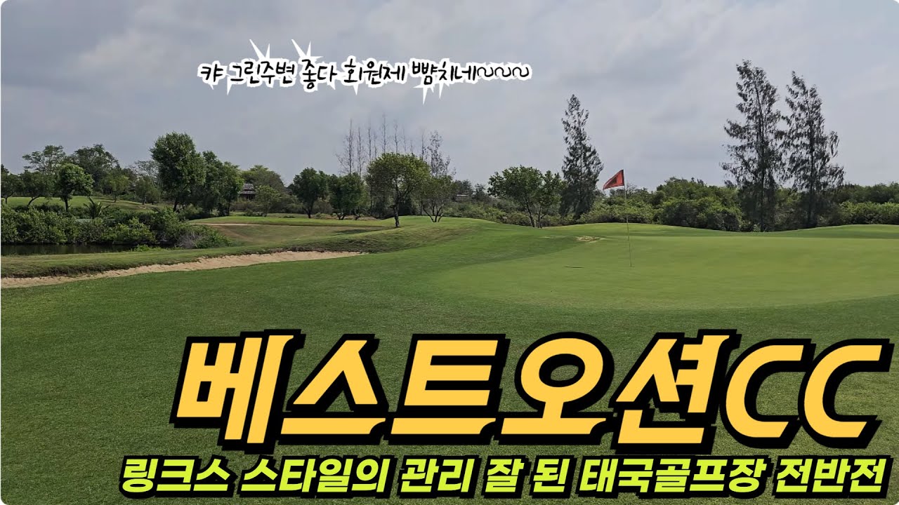 태국골프여행 베스트오션cc 하 세컨이 벙커 높은 턱 아래에 박혀있네 여기 골프장 누가 만들었냐 링크스 스타일에 벙커