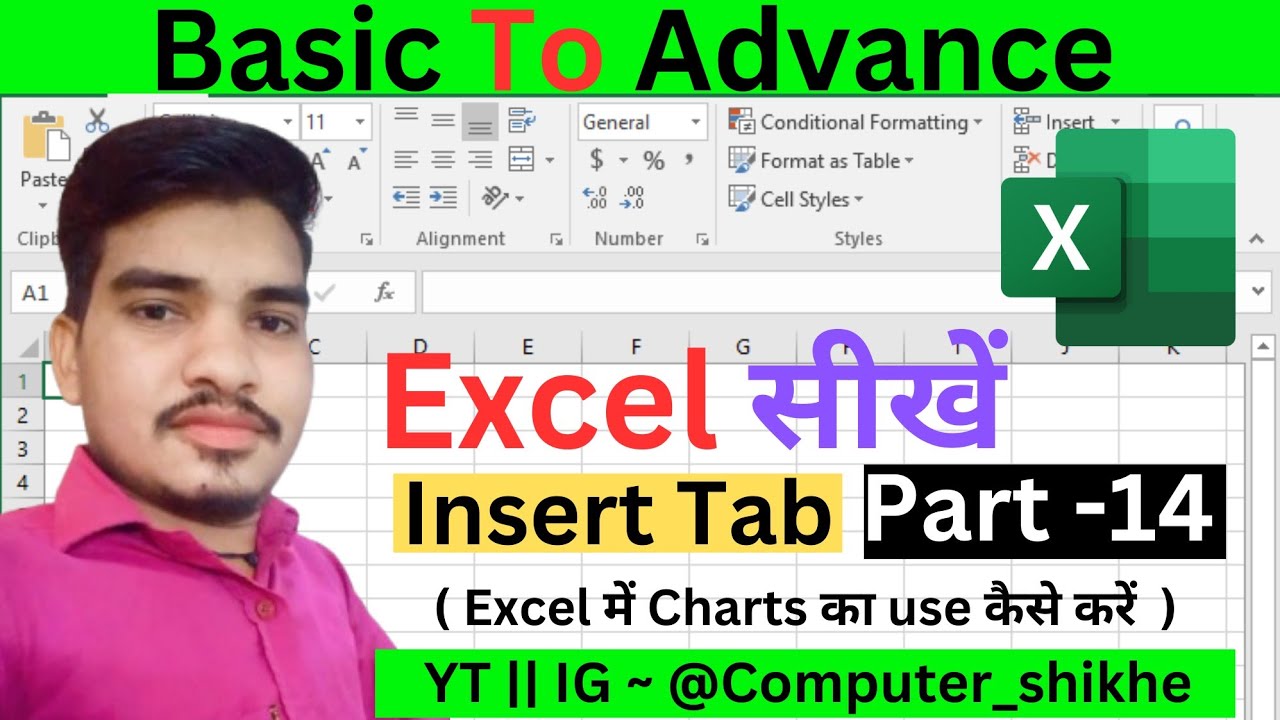 Excle Part 14 Excel Me Charts Ka Use Kaise Karen Insert Tab In Excel Tutorial Trending