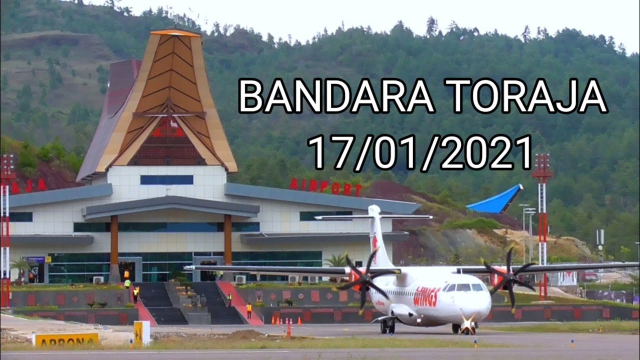 Bandara Toraja || Pesawat Wings air Atr 72-600 ( Toraja airport 17/01 ...