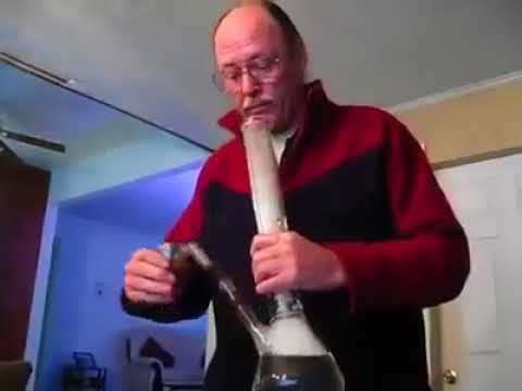 Grandpa smoke bong - YouTube