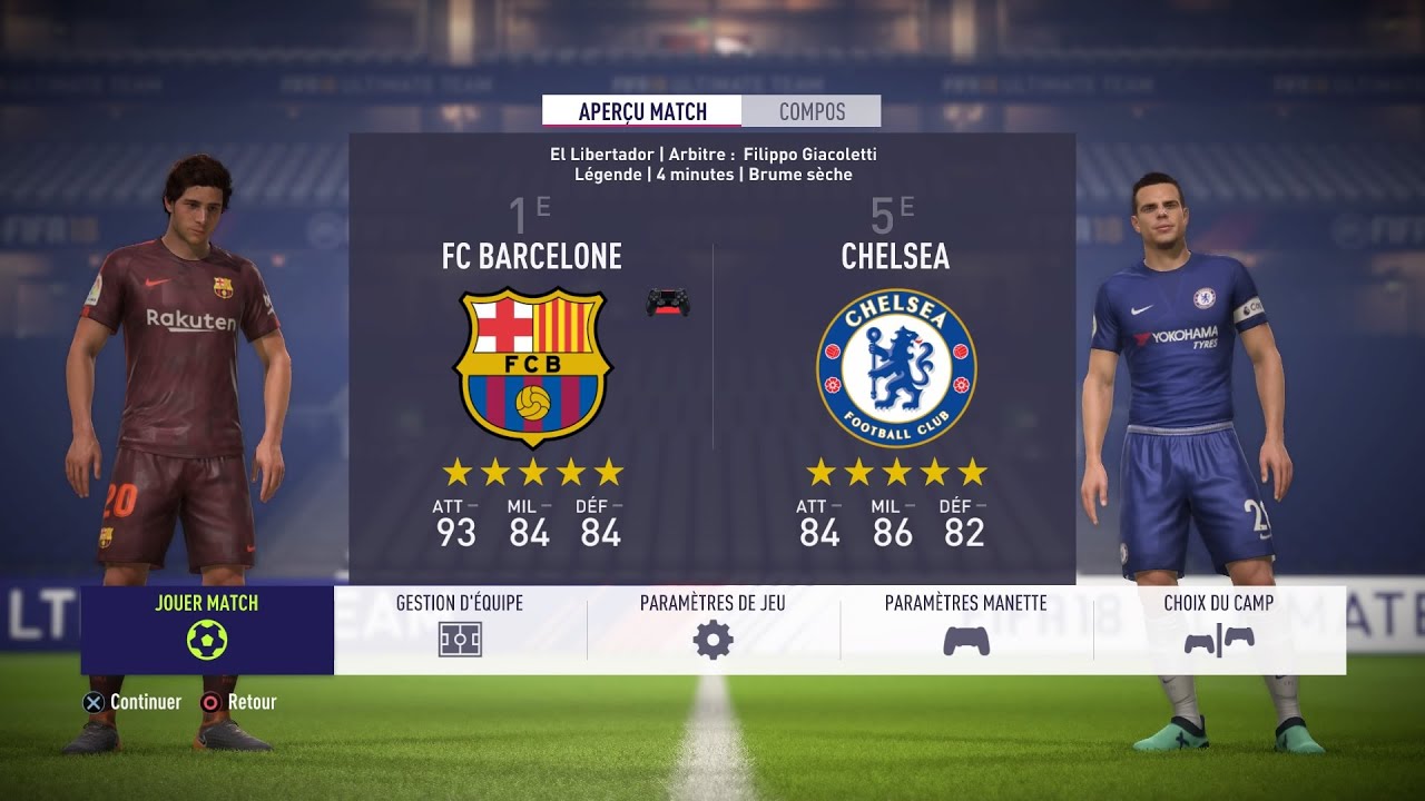 FIFA 18 Barcelone Vs Chelsea - YouTube