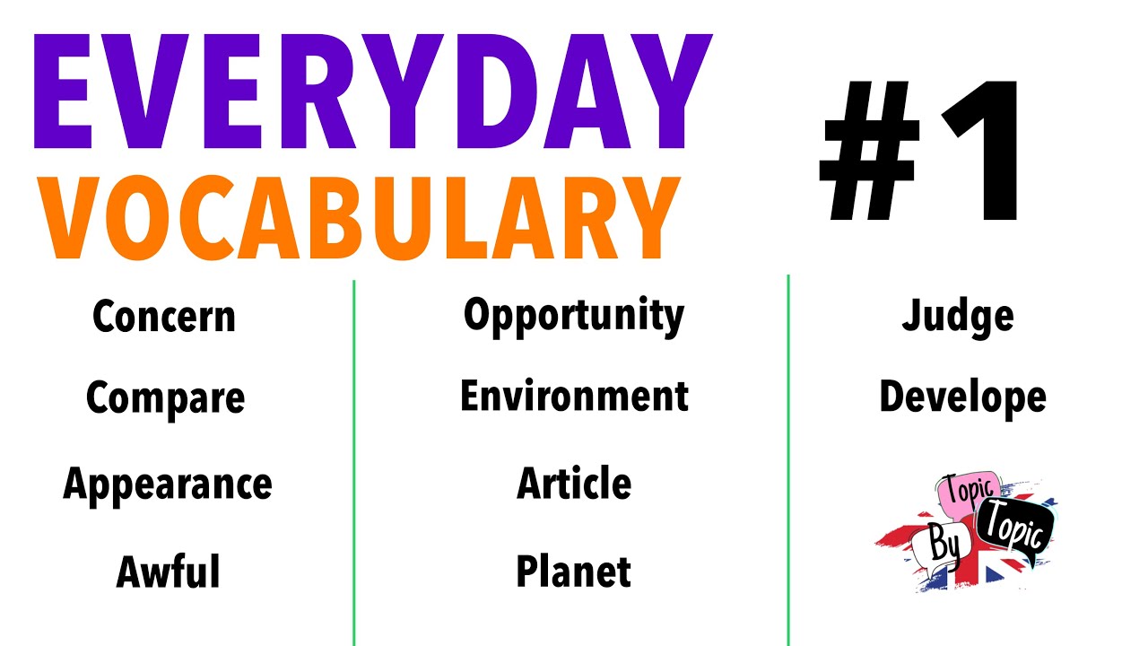 Everyday Vocabulary: 10 English Vocabulary with Meaning (#1) | Learn ...
