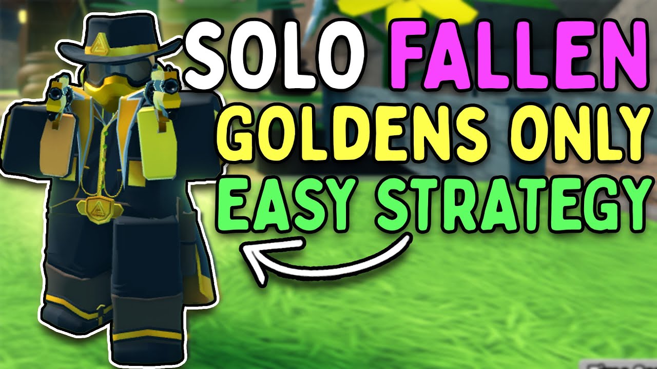 SOLO FALLEN TRIUMPH WITH GOLDEN TOWERS ONLY | EASY STRATEGY | Roblox ...