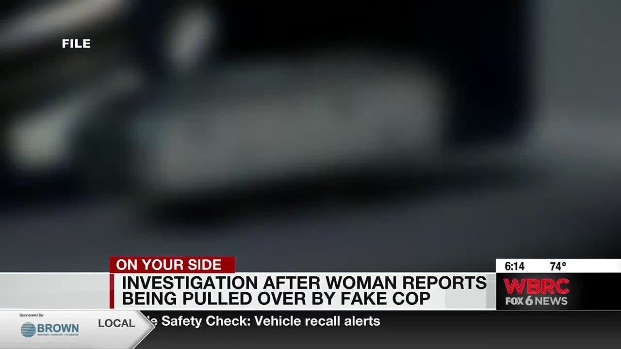 Investigation after woman reports being pulled over by fake cop - YouTube
