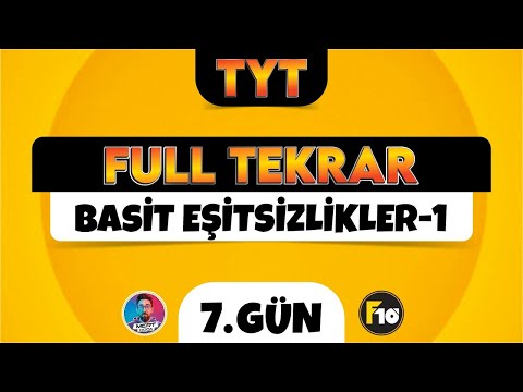 TYT Matematik Full Tekrar Kampı | 7.Gün | Basit Eşitsizlikler-1 | 2023 | #tytbitsin