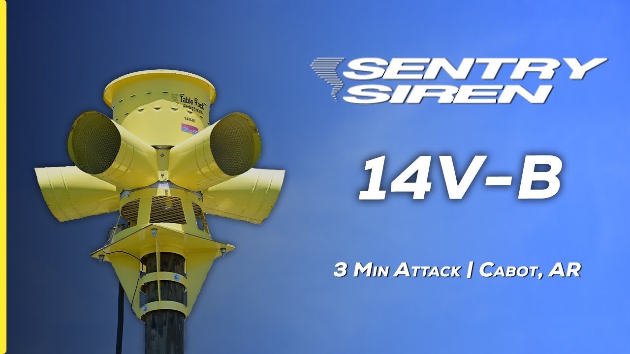Sentry 14V-B | 3 Min Attack | Cabot, AR Tornado Siren Test - YouTube