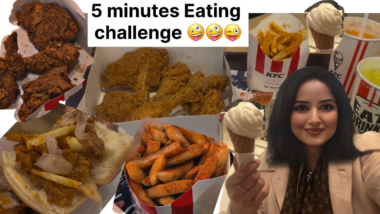 5 minutes eating challenge || Food challenge || KFC duo box eating ...
