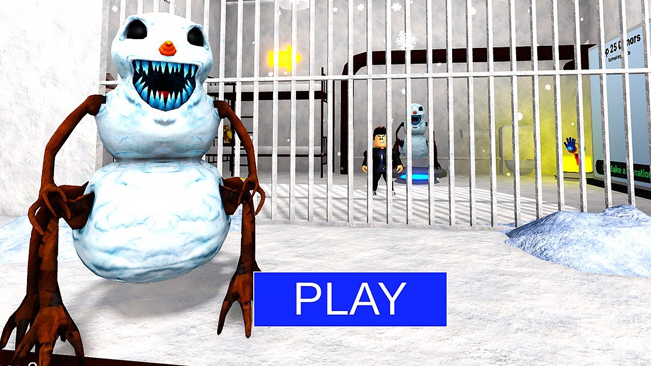 SINISTER SNOWMAN BARRY'S PRISON RUN OBBY ROBLOX - YouTube