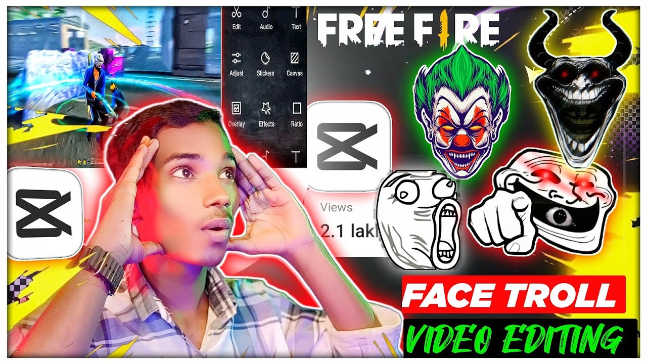 Free Fire Face Troll Video Editing Kaise Kare | CapCut Face Troll Video Editing Tutorial| # ...