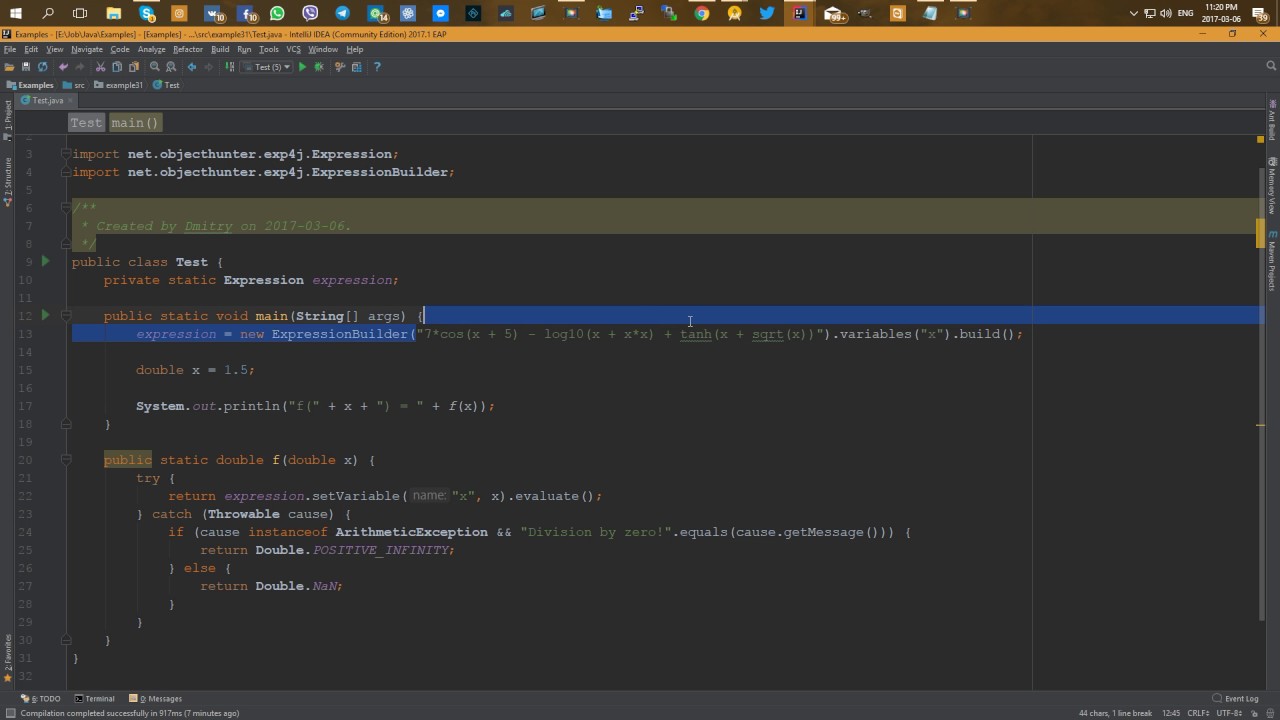 Используем exp4j для расчёта математических выражений - YouTube