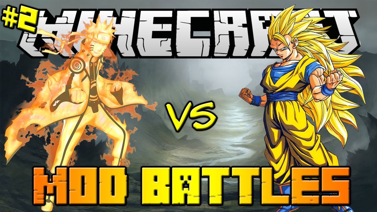 Minecraft: MOD BATTLES (DBZ vs Naruto) #2 "SUPER SAIYAN" w/ Jerome ...
