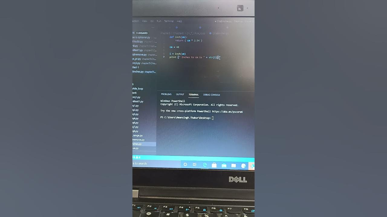 write a program convert inches to cm using function in Python language. - YouTube