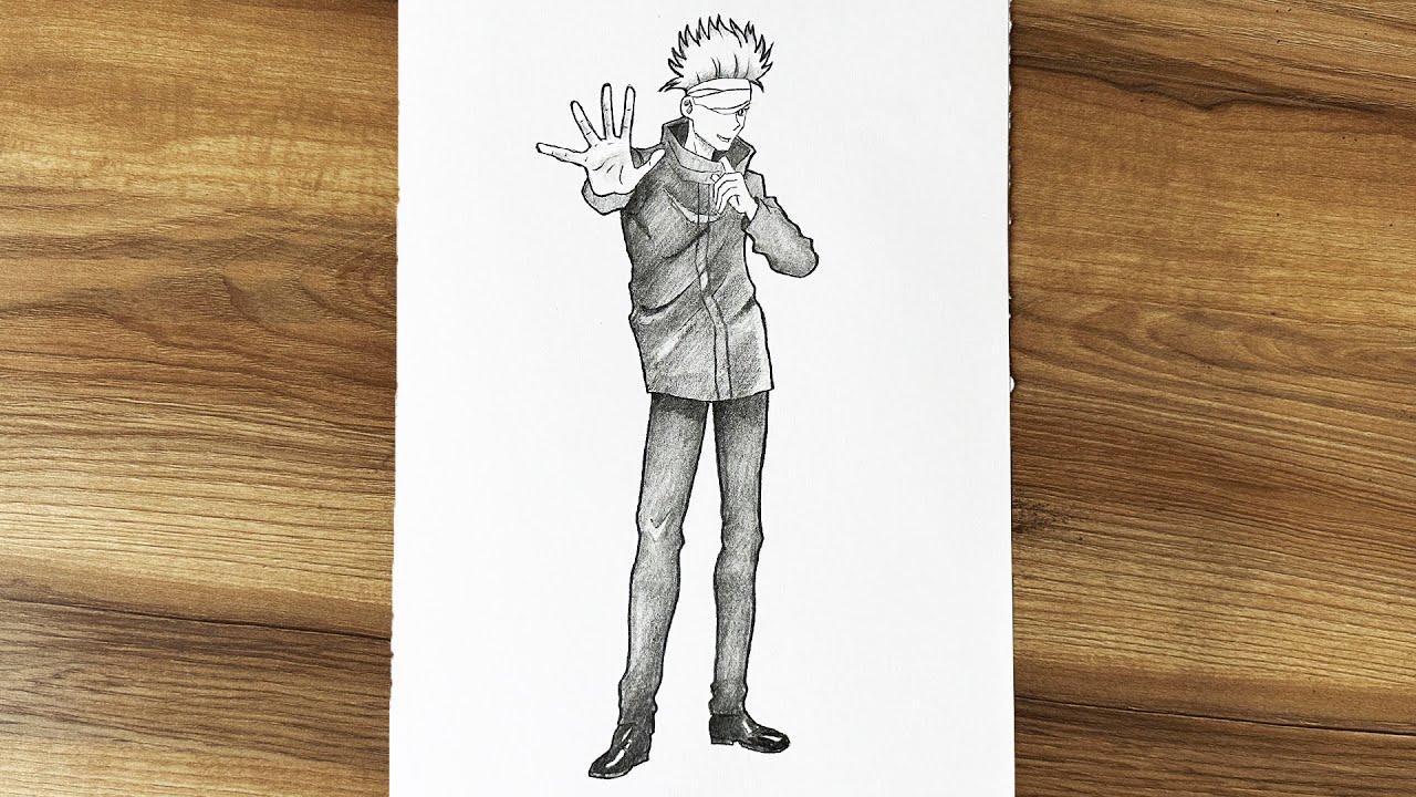 How to draw Gojo Satoru full body || Gojo Satoru (ALT) from Jujutsu ...