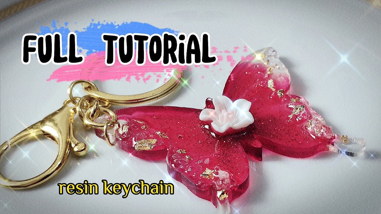 Resin Keychain Tutorial / Resin Butterfly Design/My resin crafts - YouTube