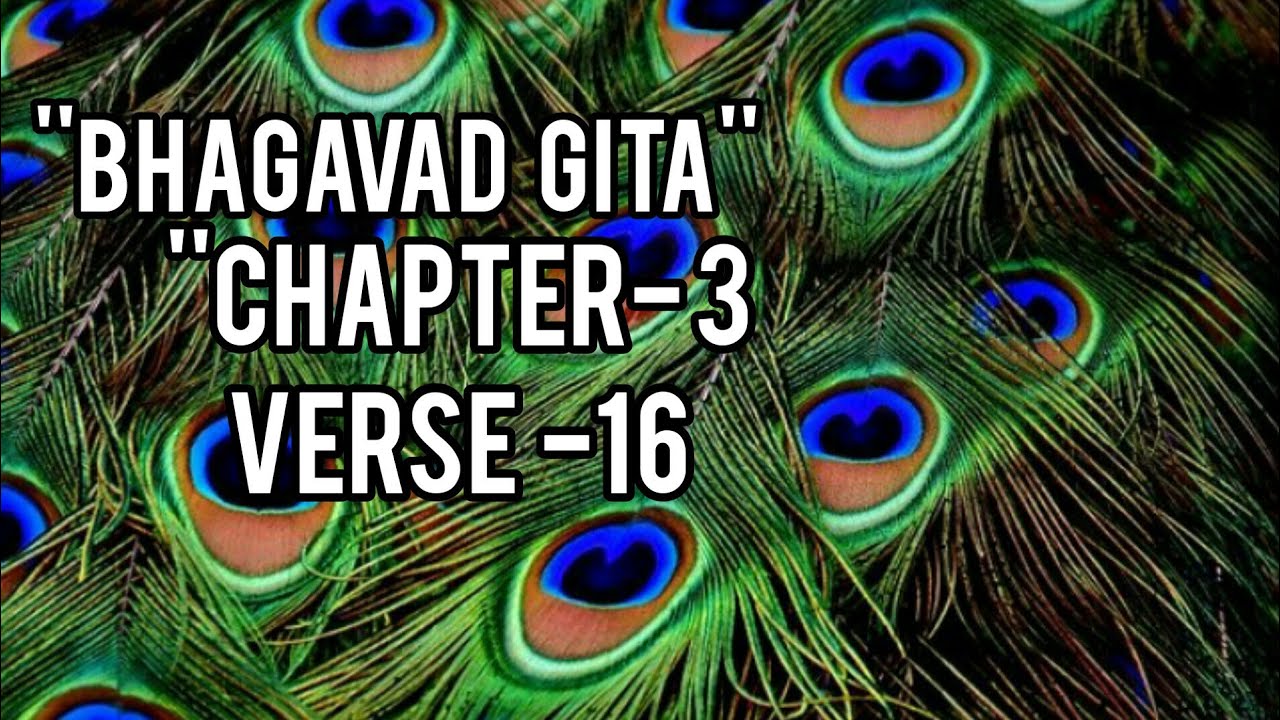 💖Bhagavad Gita | Chapter 3 | Verse 16 | @Ishwar945 - YouTube