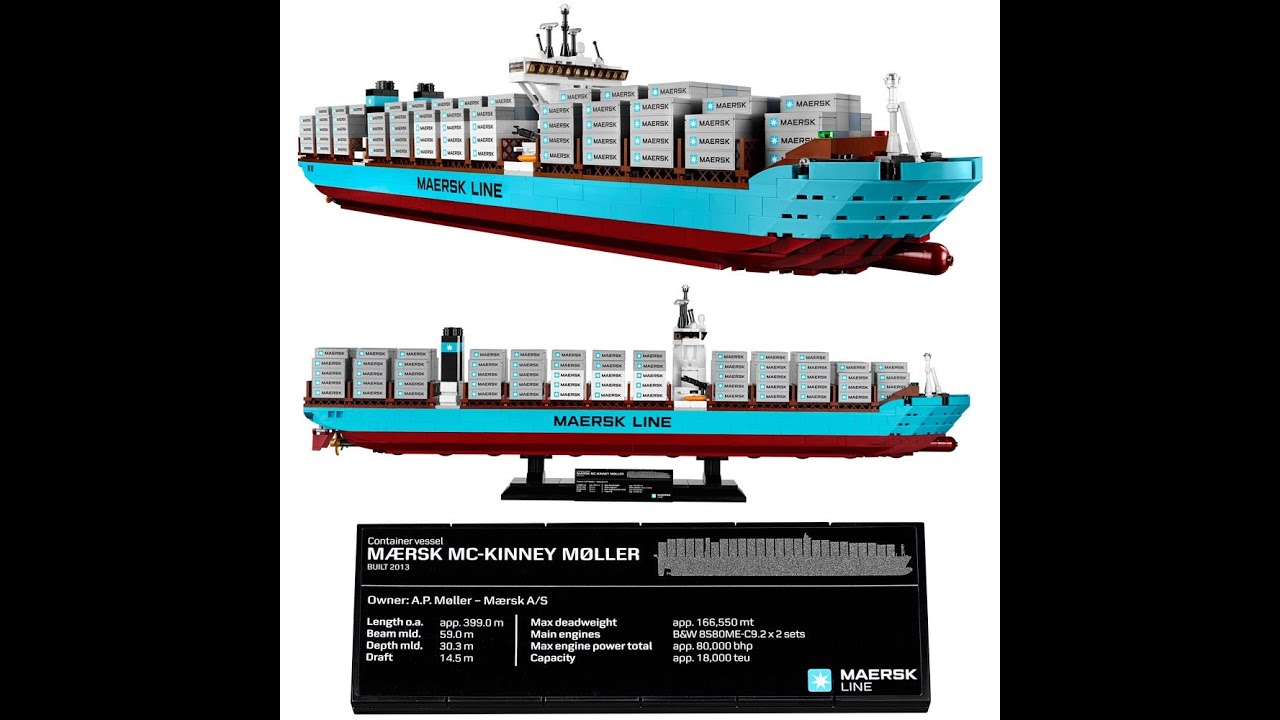 LEGO Maersk Line Triple-E Container Vessel set 10241 full Review 2014 ...