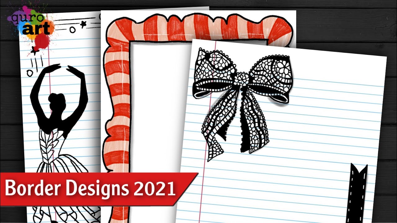 Black Border designs on paper|Border Designs|Project work Designs ...