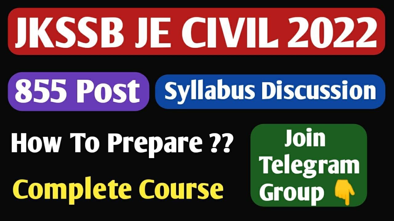 Jkssb Je Civil preparation | Jkssb Je recruitment 2022 | Jkssb Je Civil ...