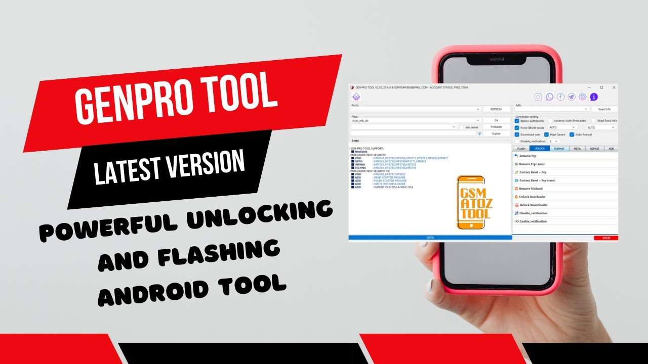 GenPro Tool Powerful Android Unlocking Tool - YouTube