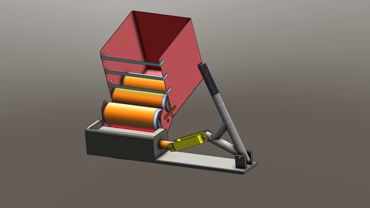 Mecanismo compactador de latas - Simulación SolidWorks - YouTube