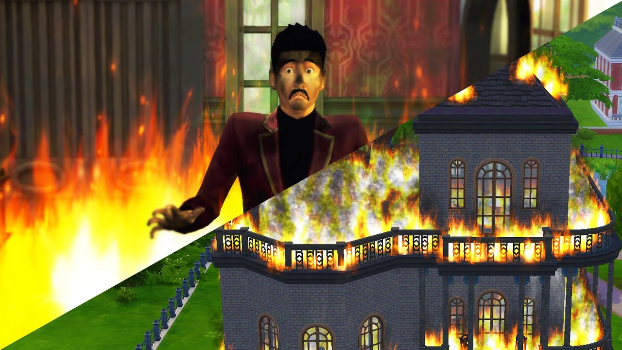 SETTING THE GOTH HOUSE ON FIRE IN THE SIMS 4 - YouTube