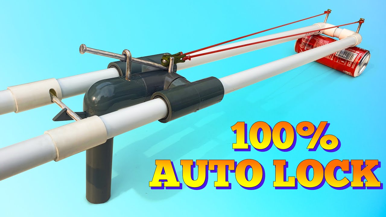 Auto LOCK 100% - How to Make a Slingshot From PVC | DIY SLingshot - YouTube