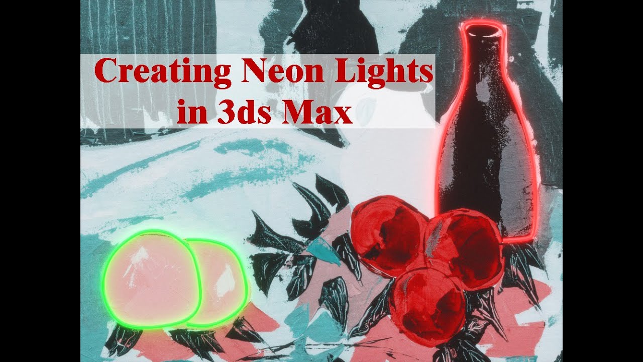 create neon light in 3ds max - YouTube