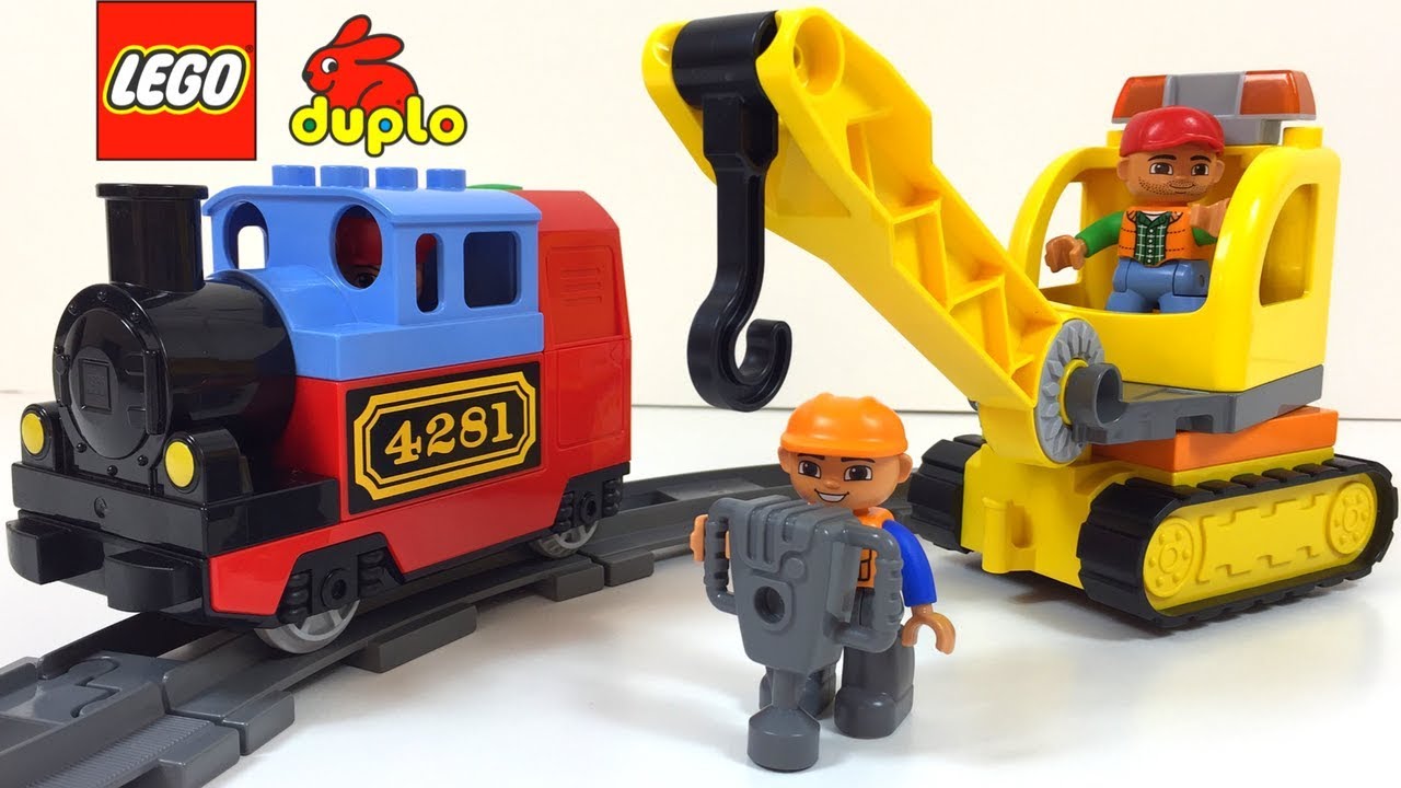 LEGO DUPLO ZUG TRACK SYSTEM MIT MOTORISIERTE LOKOMOTIVE UND WAGGONS ...