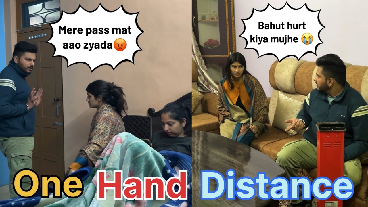 One Hand Distance Prank on Wife || #prank #couple - YouTube