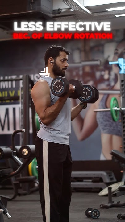 dumbbell curl proper form | dumbbell curl exercise | #shorts By Rohan ...