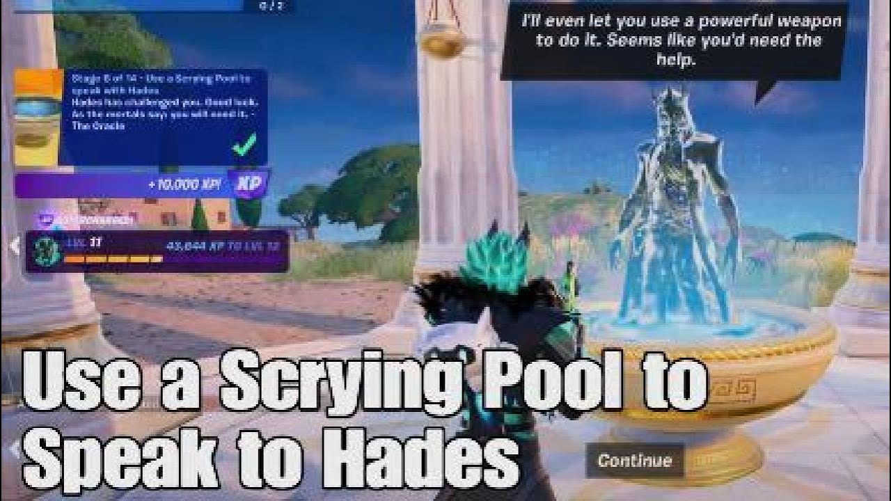 How to Easily Use a Scrying Pool to Speak With Hades - Fortnite Oracle ...